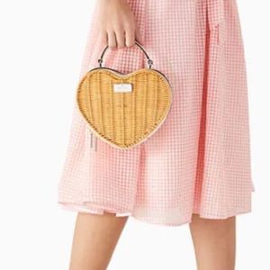 kate spade | Bags | Kate Spade Love Shack Heart Wicker Crossbody K743 ...